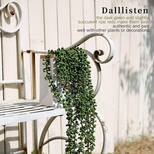 Kitchen | 6 Pcs Artificial Succulents Hanging Plants Fake String Of Pearls Greenery Plant | Poshmark